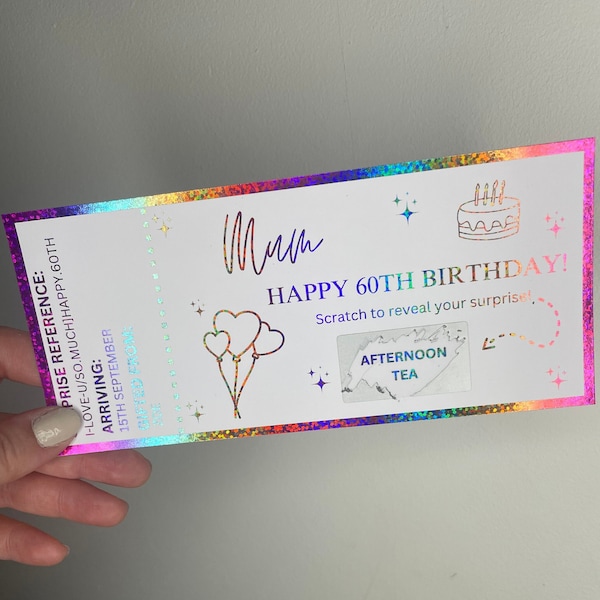 Happy Birthday Scratch Card - Etsy UK