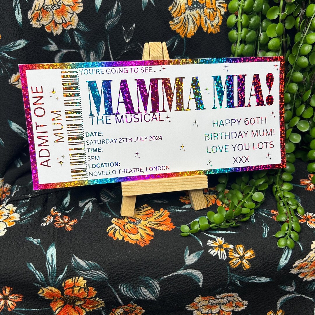 Event Ticket, Foiled, Fully Personalised Gift. - Etsy