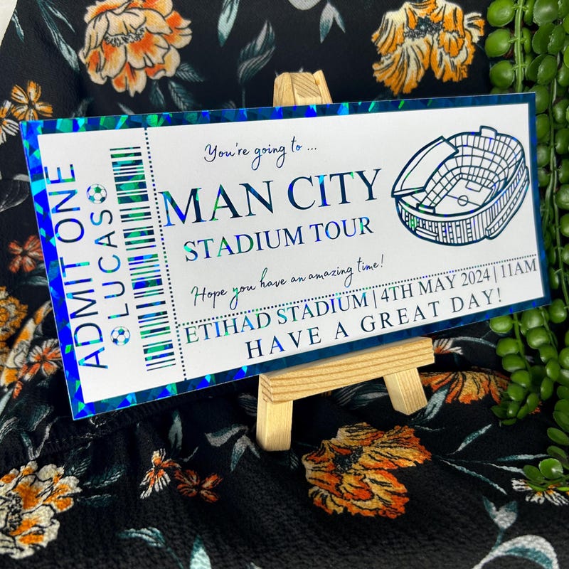 Manchester United Ticket Template - Etsy UK