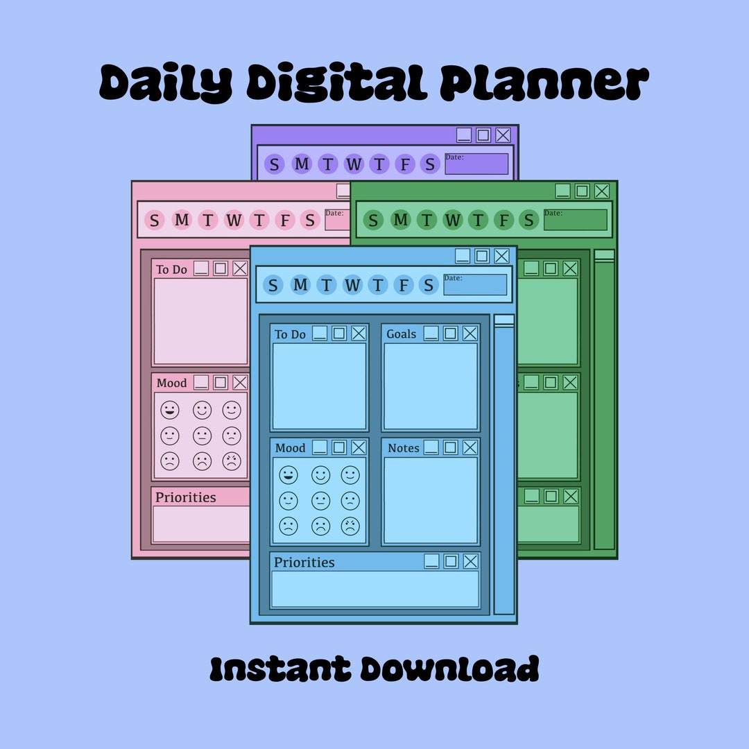 Digital Planner Daily Planner Microsoft Planner Planning Planner - Etsy