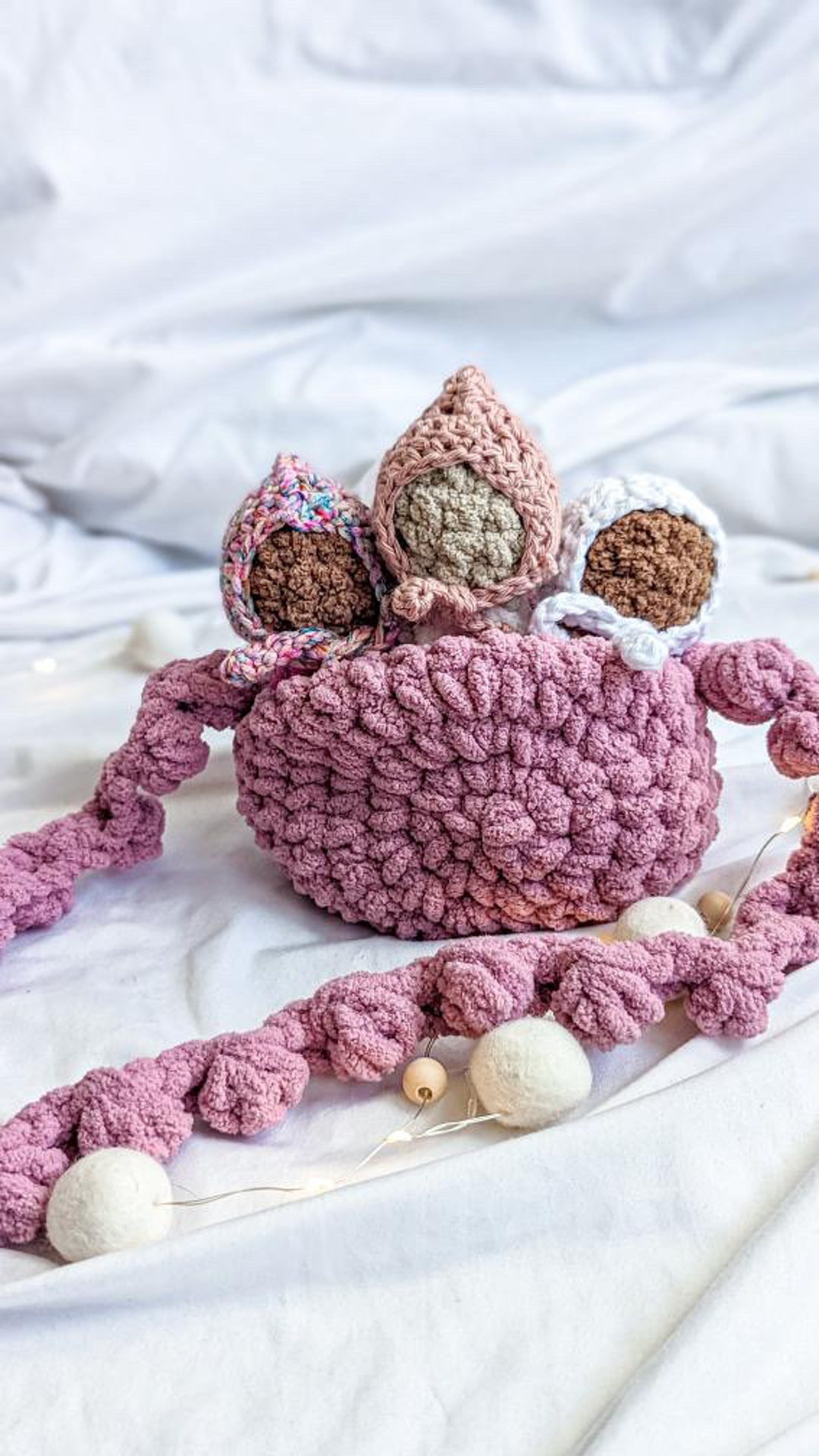 Sweet Pea Pocket Baby and Purse Crochet Pattern Low Sew | Baby Doll ...