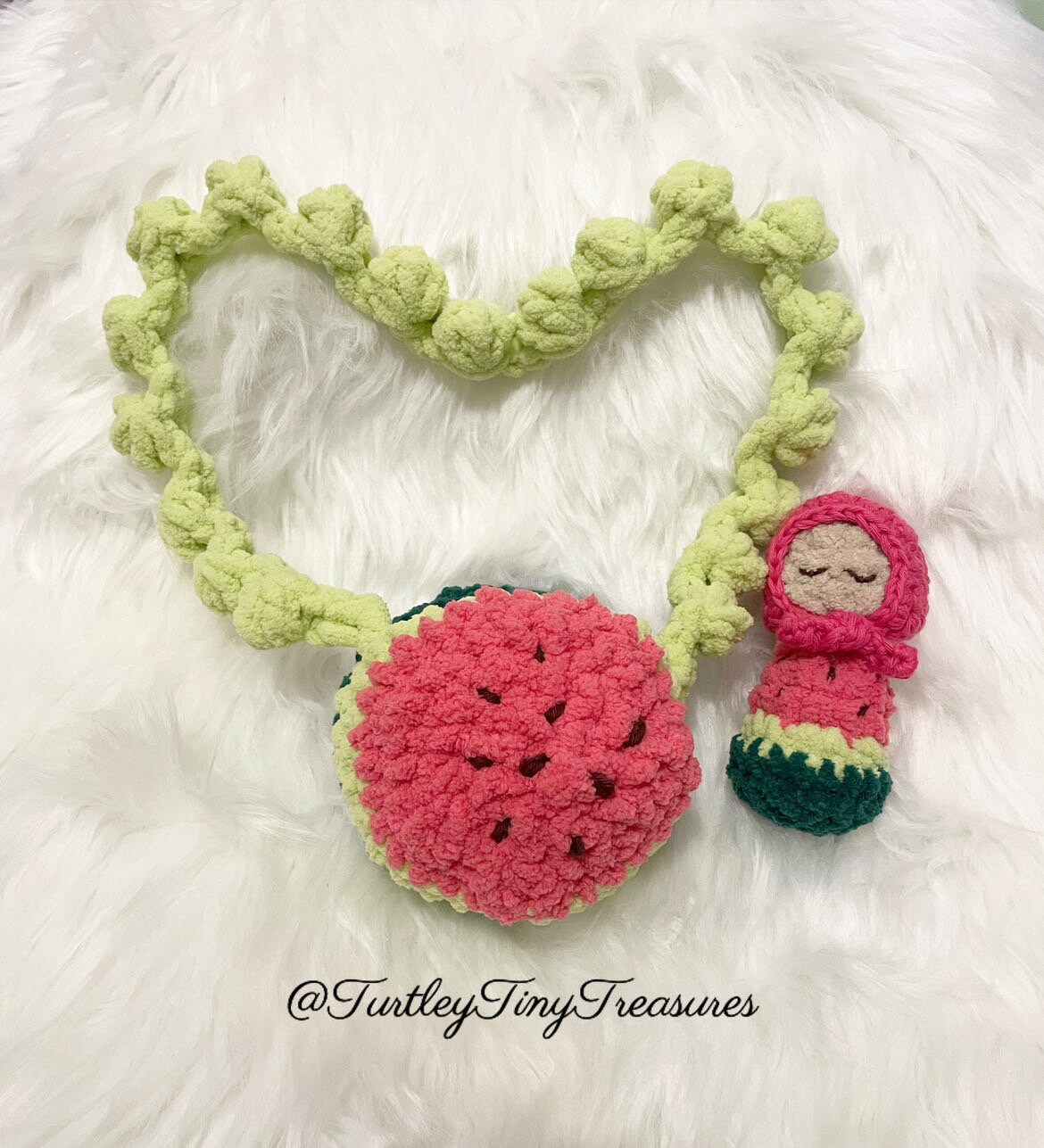 Sweet Pea Pocket Baby and Purse Crochet Pattern Low Sew | Baby Doll ...