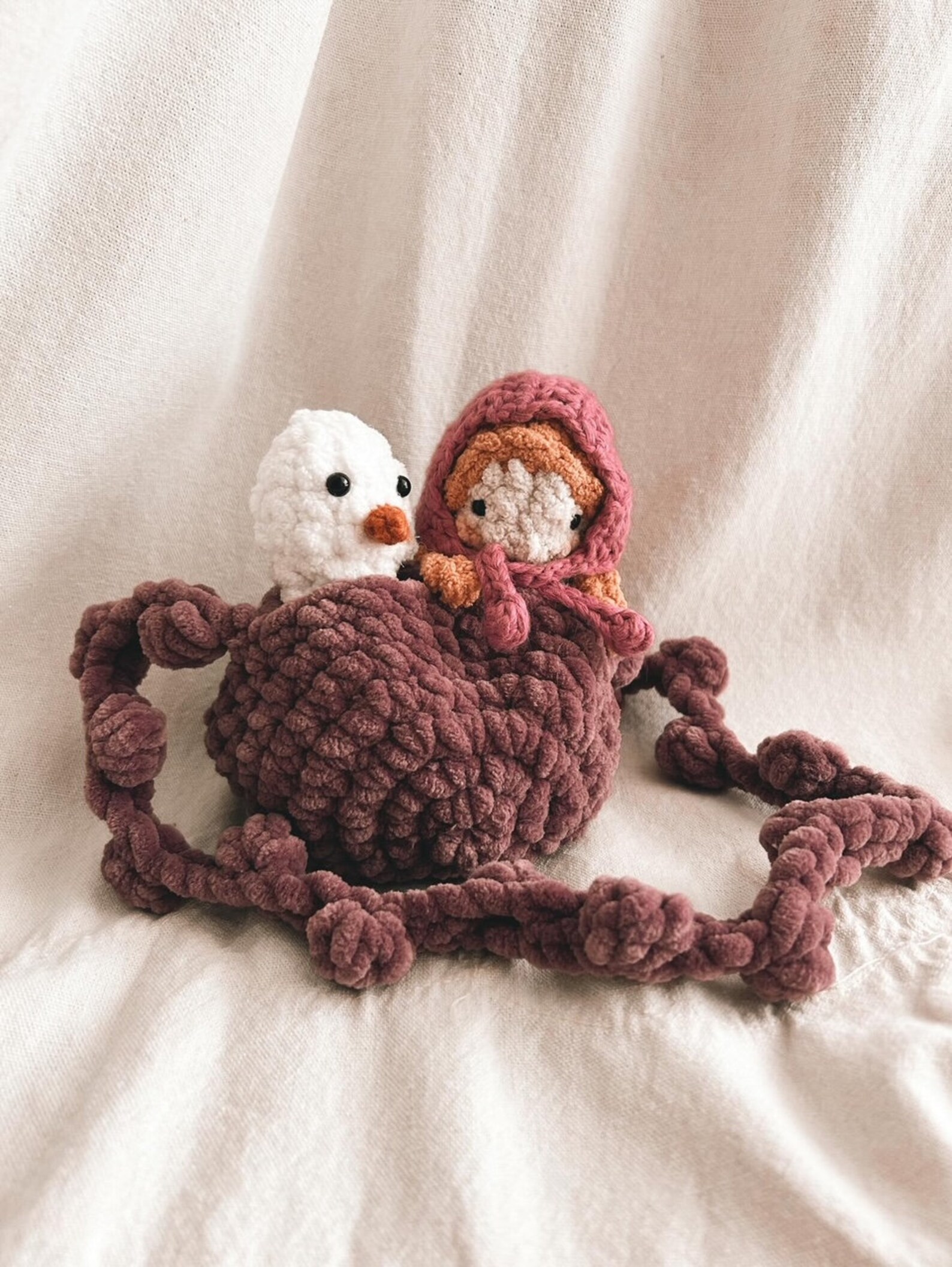 Sweet Pea Pocket Baby and Purse Crochet Pattern Low Sew | Baby Doll ...