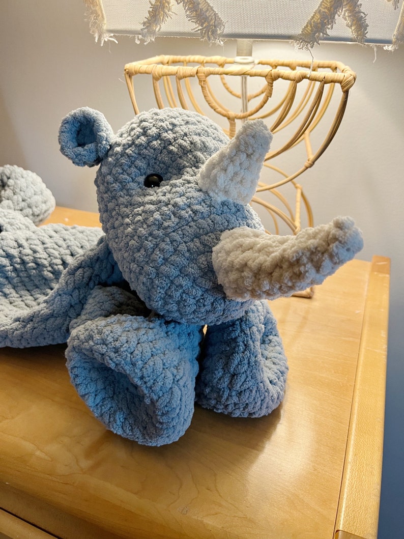 Rocky the Rhino Crochet Pattern Rhino Crochet Crochet Pattern Amigurumi ...