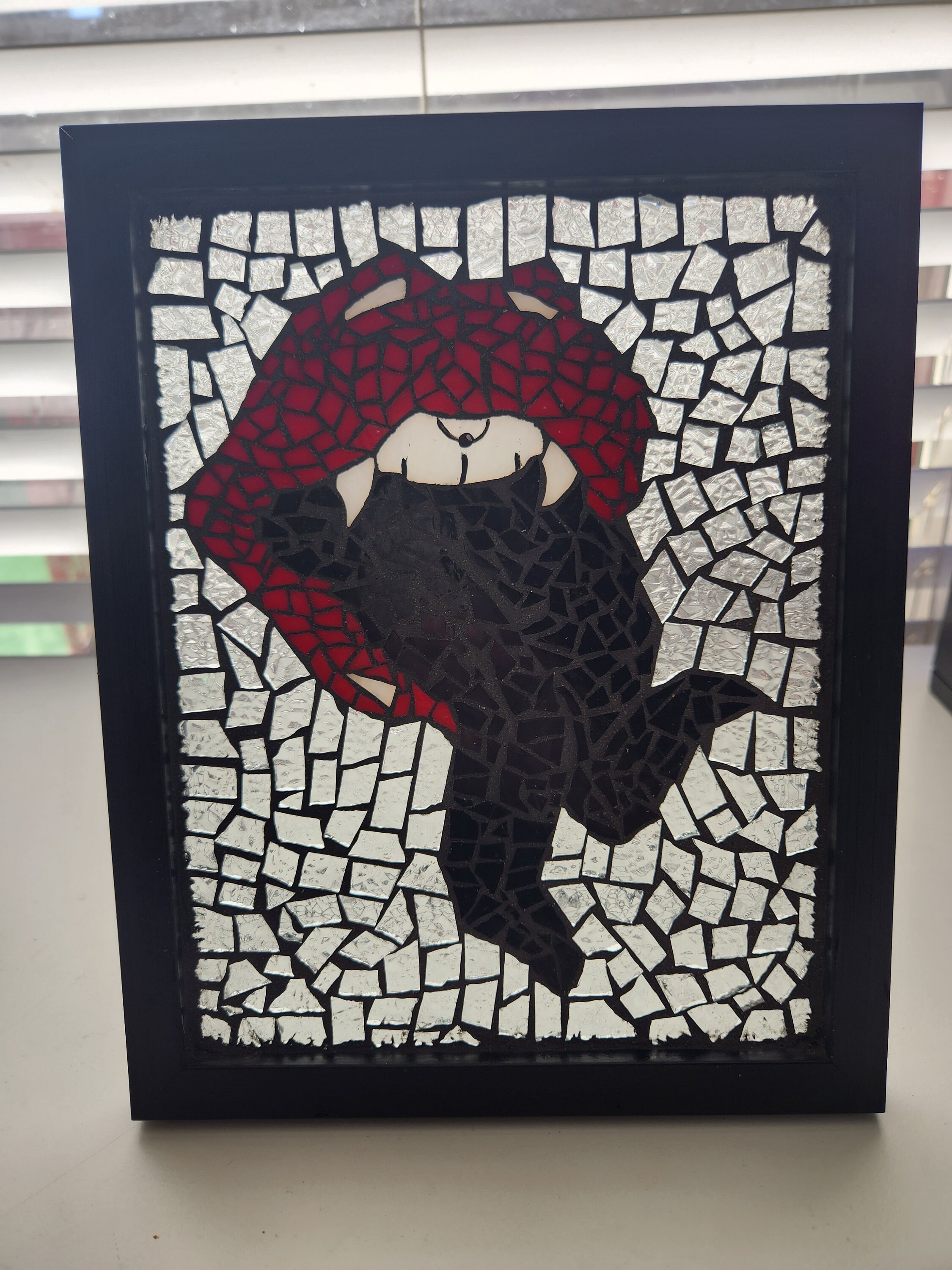 Lips and Split Tongue Glass on Glass Mosaic (slight Flaw) - Etsy