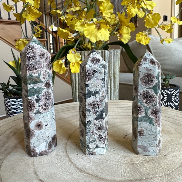 Russian Flower Agate Tower - Etsy