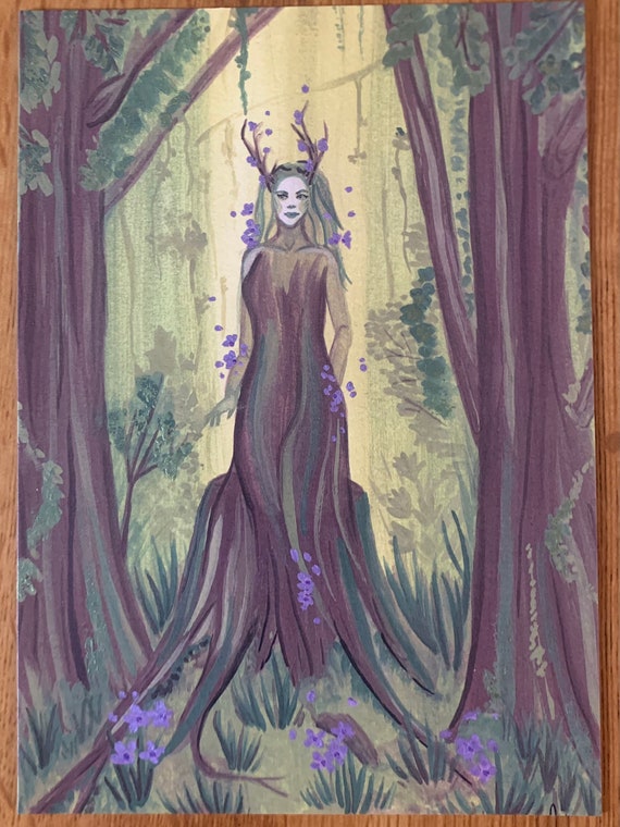 Forest Mother Embellished Art Print. Home Decor - Etsy