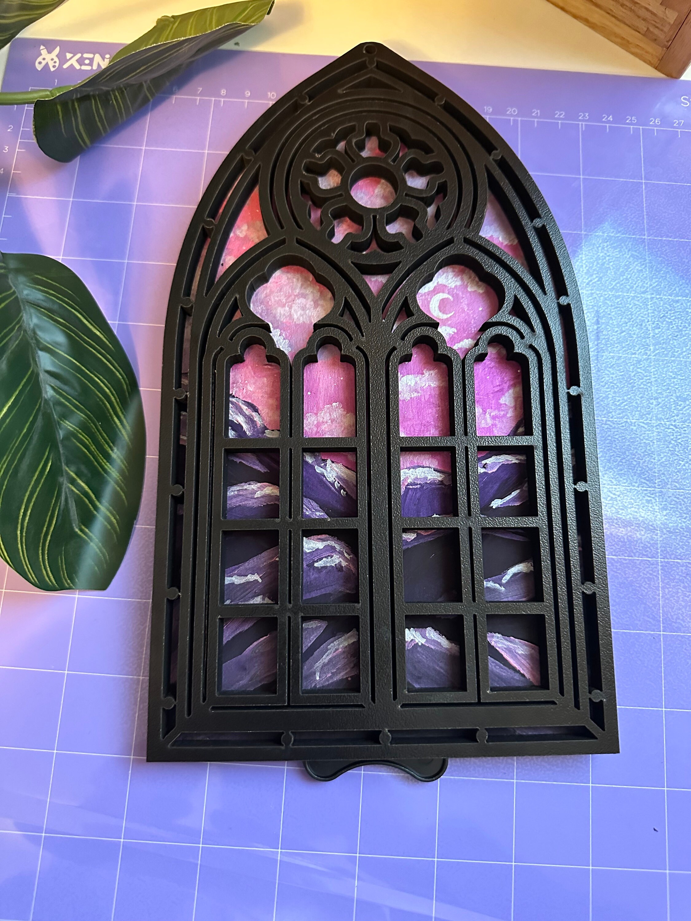 Castle Window - Original Painting 3D Castle Window. Miniature Fantasy ...