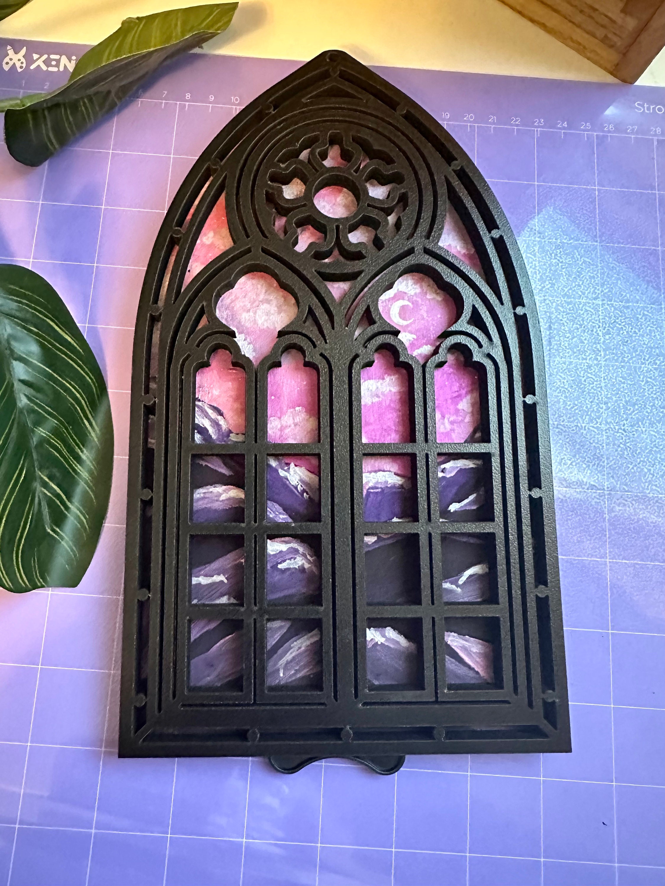 Castle Window - Original Painting 3D Castle Window. Miniature Fantasy ...