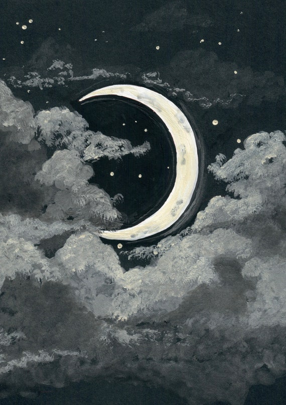 Moonlight Original Painting Wall Art - Etsy