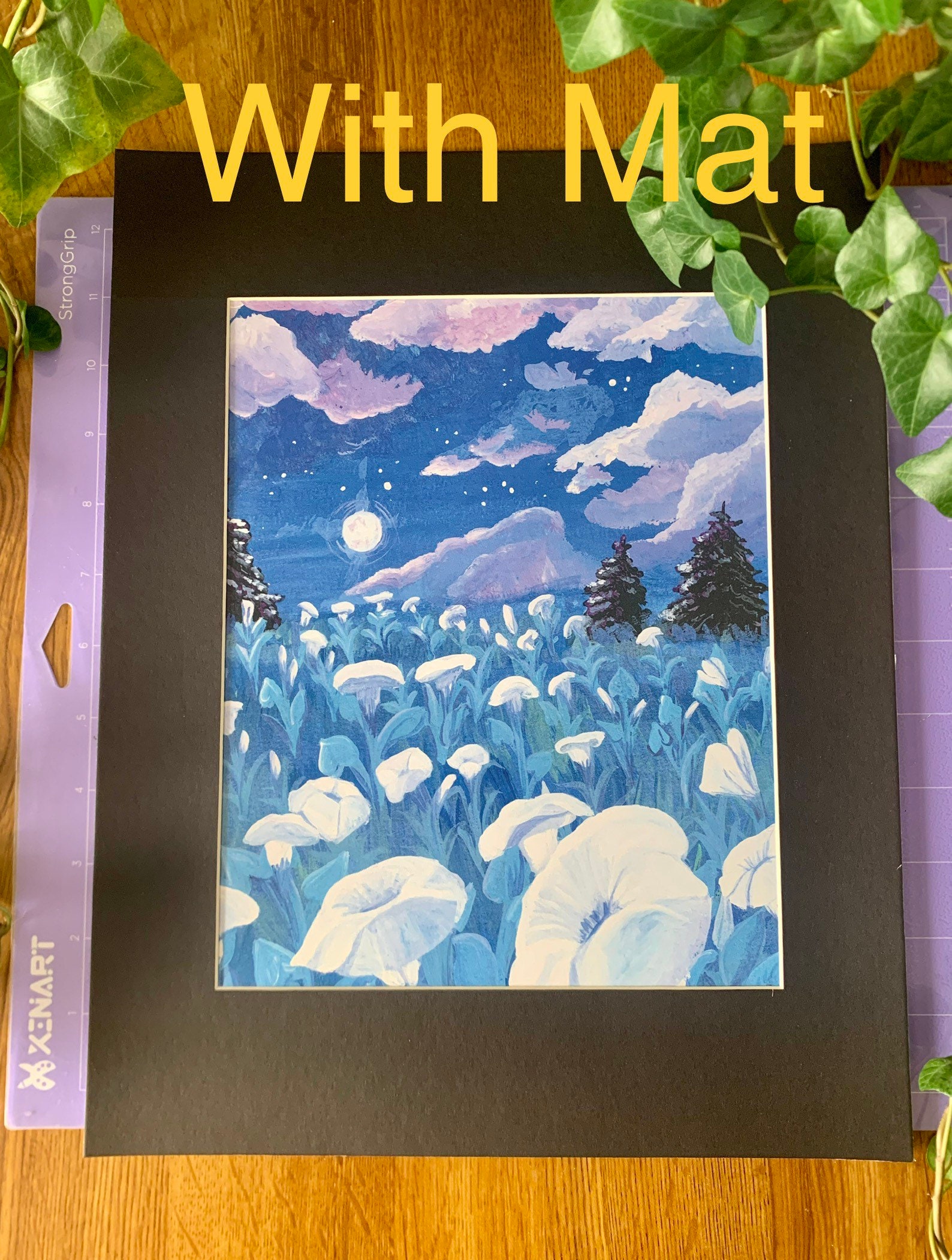 Moon Flower Field 8x10 Art Print of Moonflowers. Art Print for Home ...