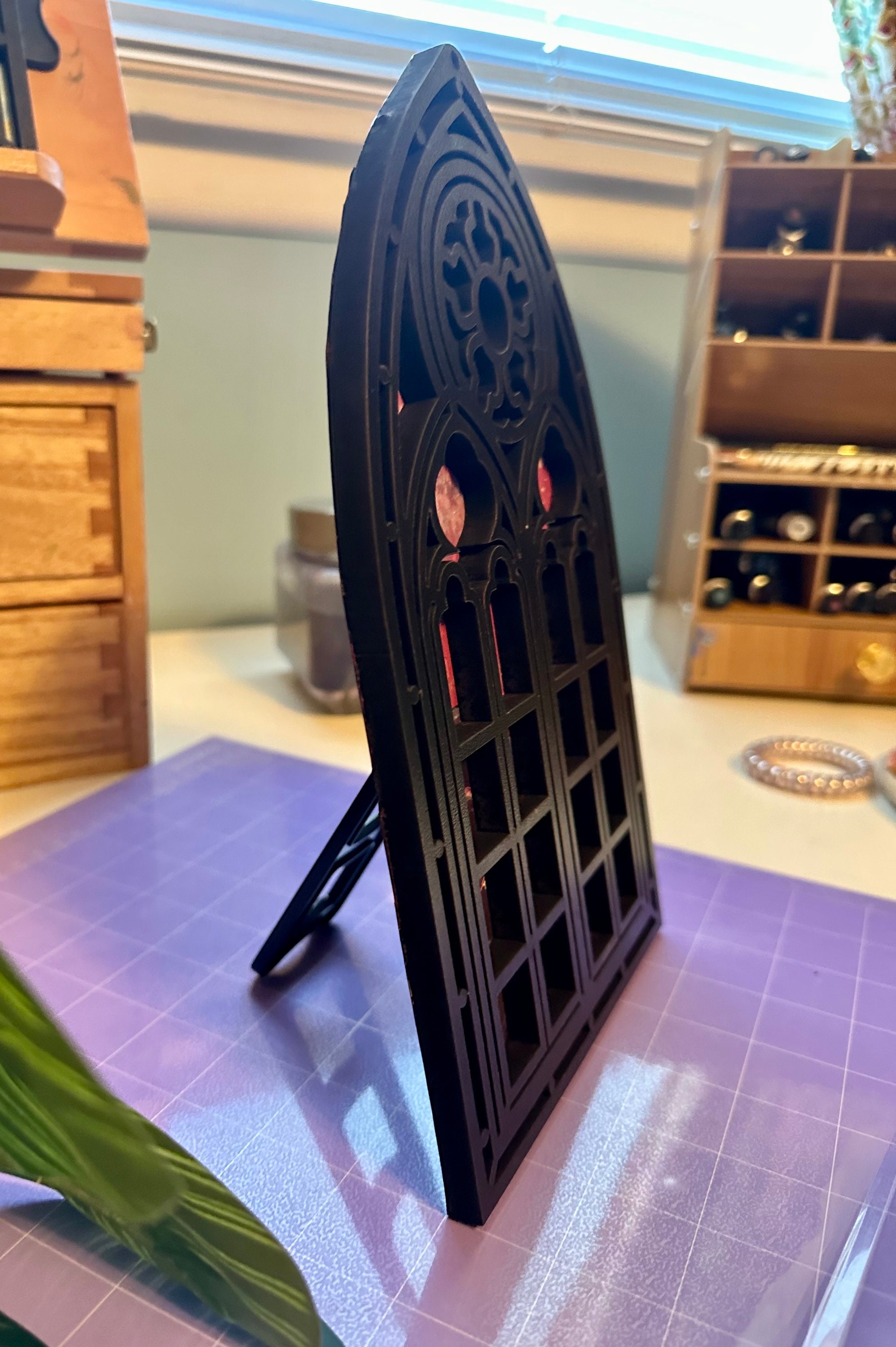 Castle Window - Original Painting 3D Castle Window. Miniature Fantasy ...