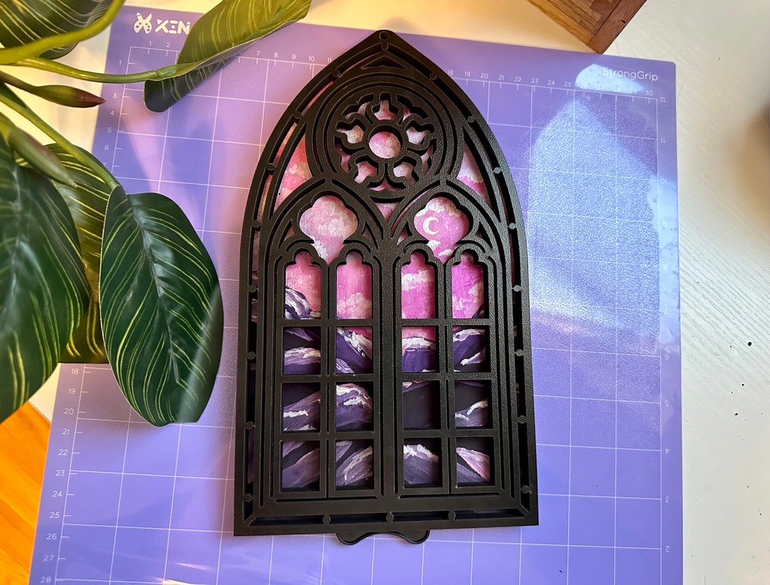 Castle Window - Original Painting 3D Castle Window. Miniature Fantasy ...