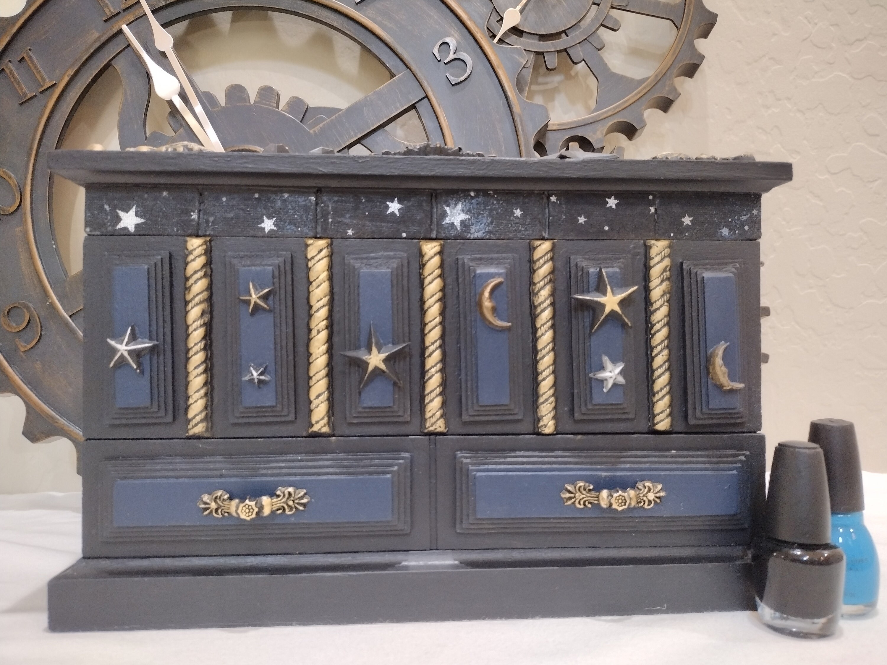 Jewelry Box Custom Silent Night Sun Moon and Stars Jewelry Music Box - Etsy