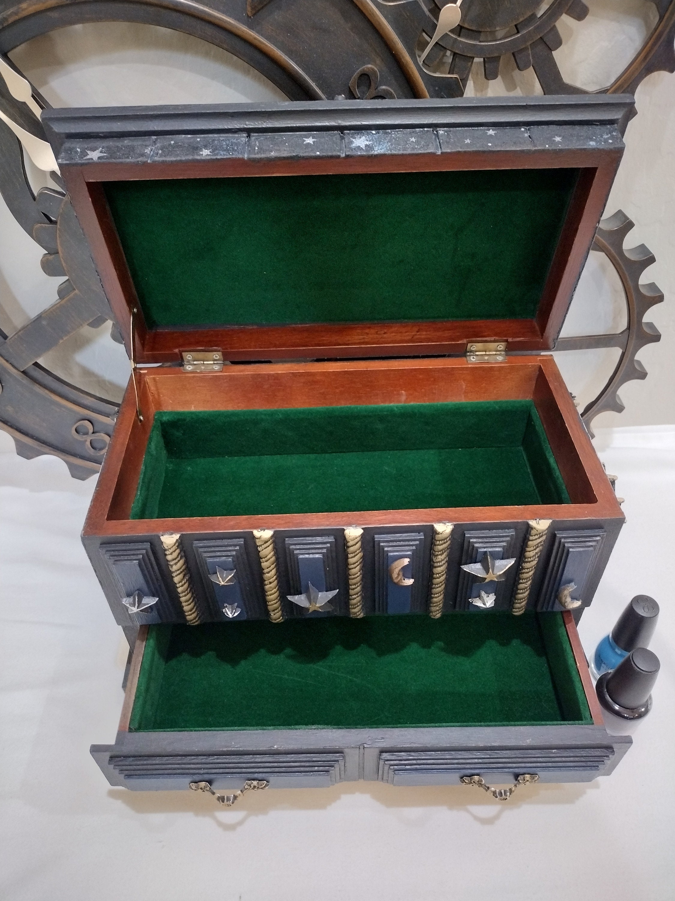Jewelry Box Custom Silent Night Sun Moon and Stars Jewelry Music Box - Etsy