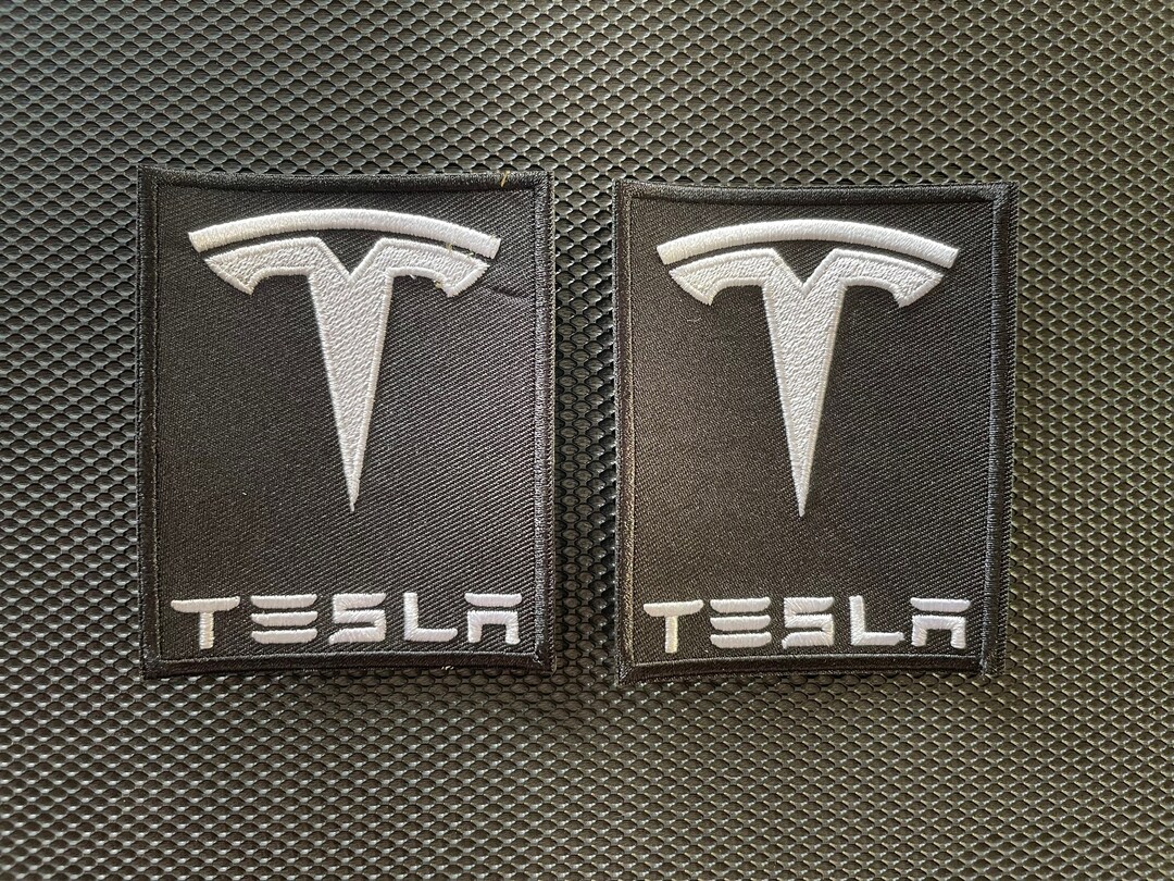 Tesla Logo Embroidered Patches Iron/sew on Set of 2 Electric Vehicle ...