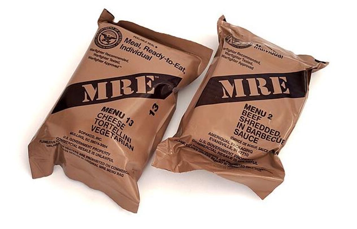 Military Mres (meals Ready-to-eat) Meals Choose Your Meal Selection - Etsy
