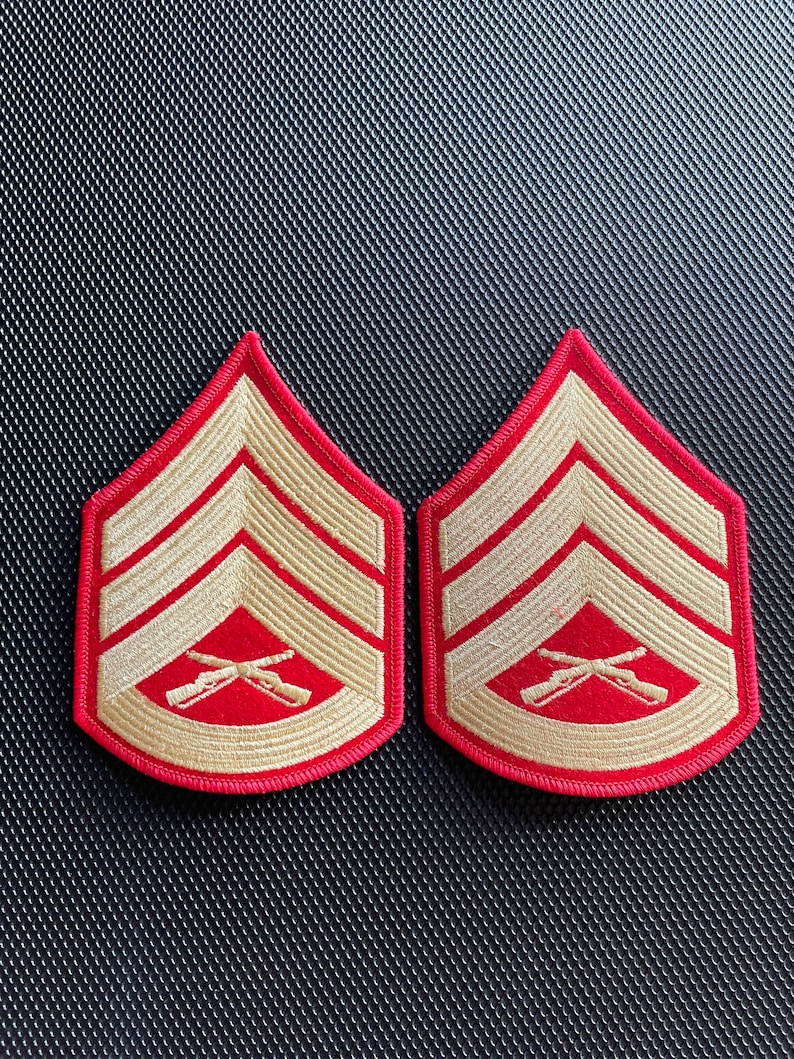 USMC Ssgt Staff Sergeant Chevrons NEW Set of 2 Dress Blue Male - Etsy