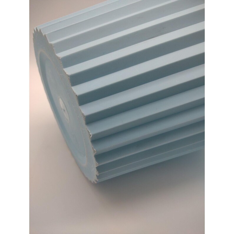 Vintage 10 Baby Blue Pleated Fluted Plastic Waste Basket Trash Can by ...