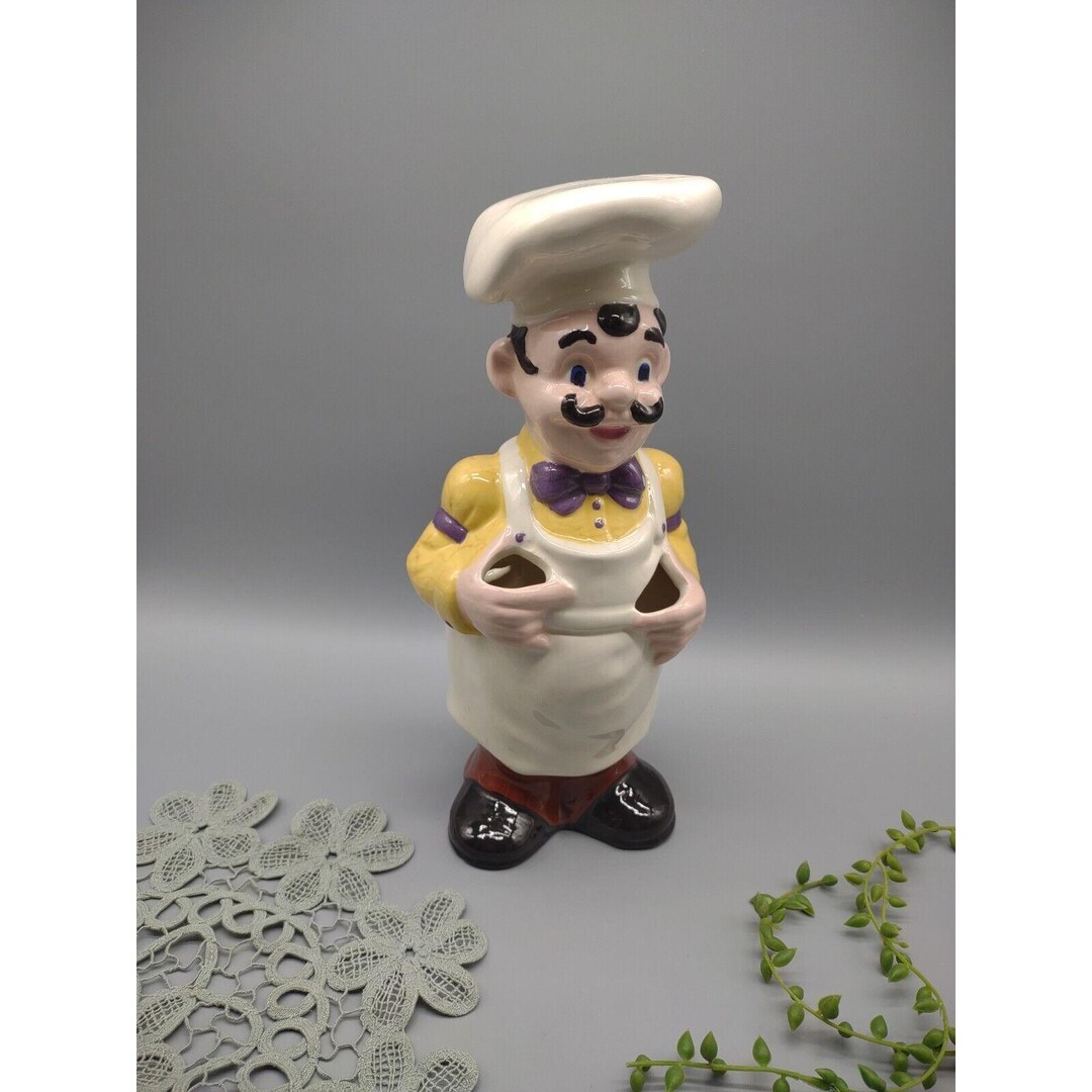 Vintage 1982 Jolly Chef Kitchen Ceramic Utensil Holder, Similar to ...