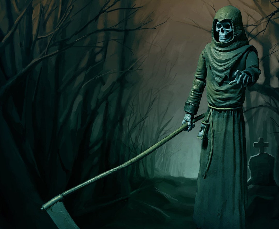 Black Death Grim Reaper 8 Horror Action Figure Model - Etsy