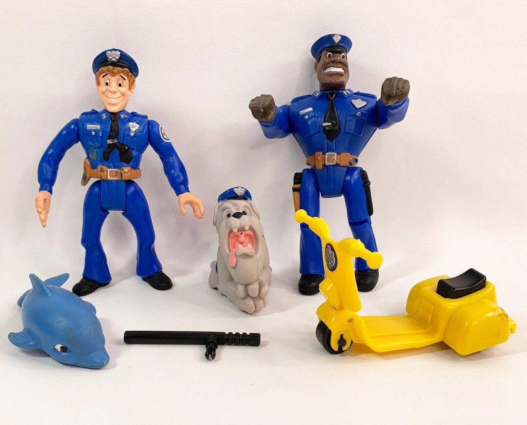 Vintage Kenner Police Academy Figures Moses Hightower Carey Mahoney ...