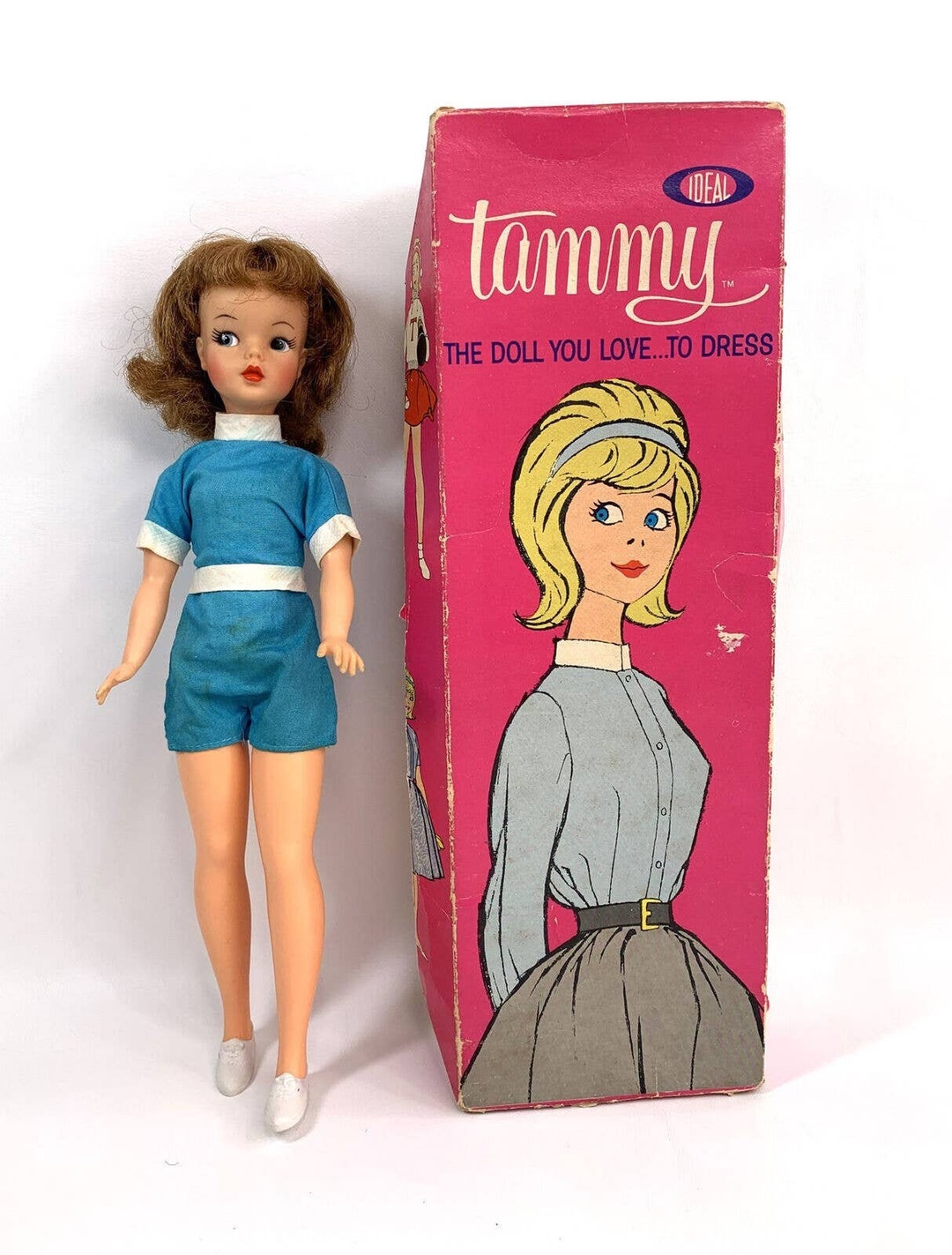 Vintage Ideal 1960s Tammy Doll W Original Box Brunette Etsy Uk