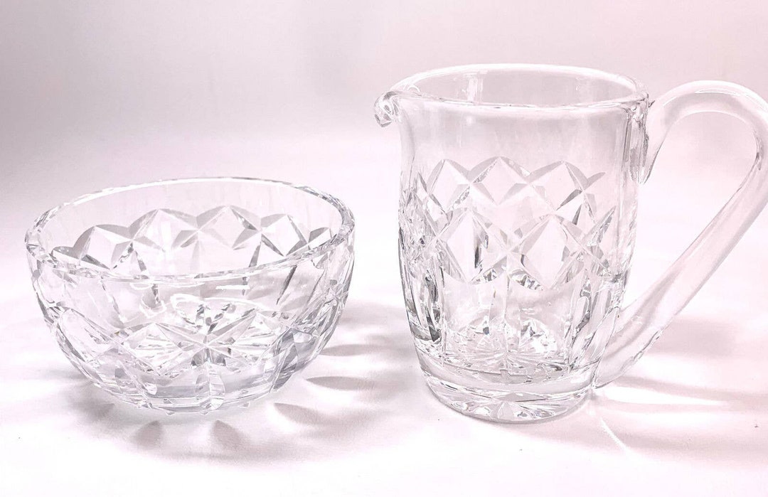 Vintage Waterford Crystal Kerry Creamer and Sugar Bowl Set - Etsy