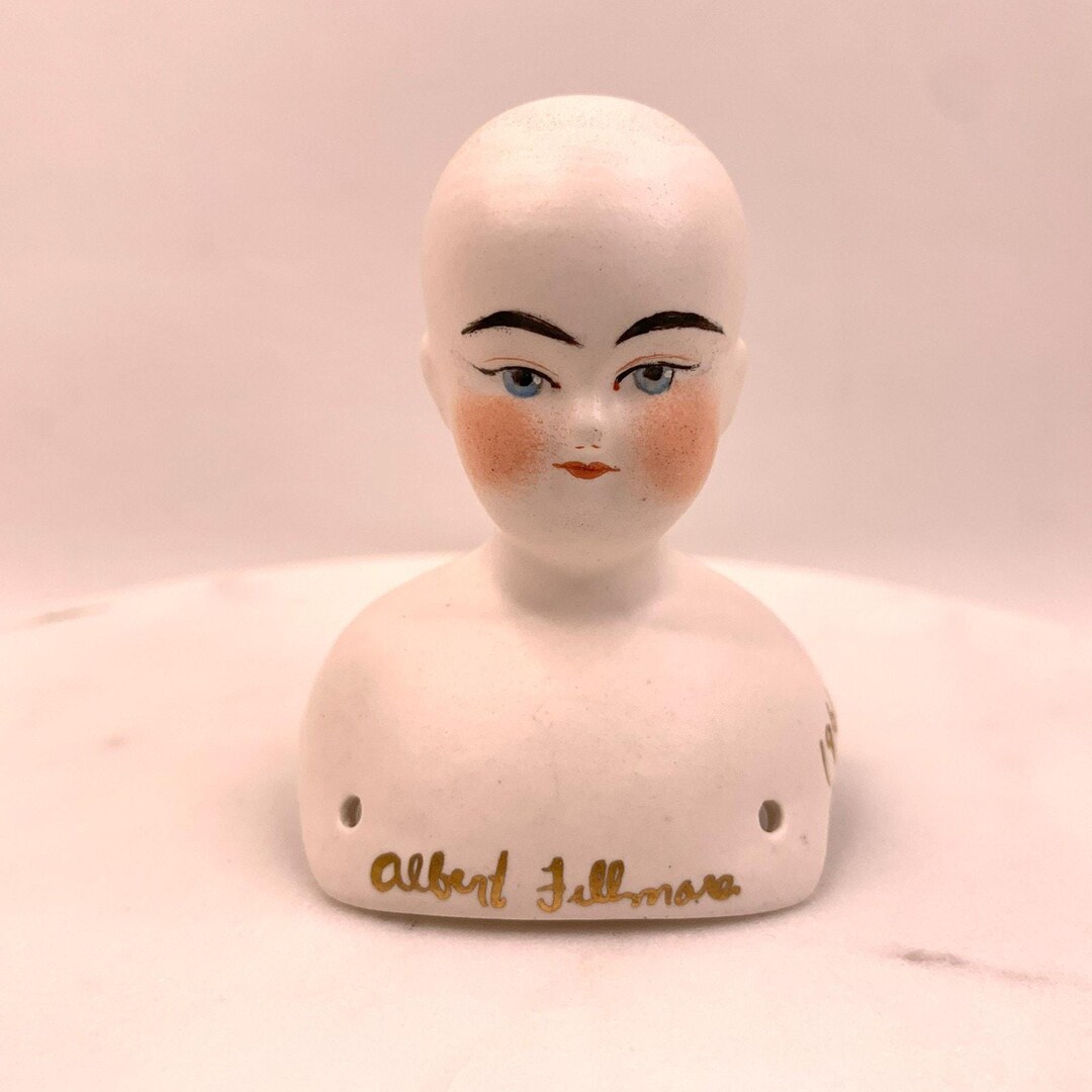 Vintage Porcelain Doll Head Bust Signed Albert Fillmore 1961 Dolls by ...