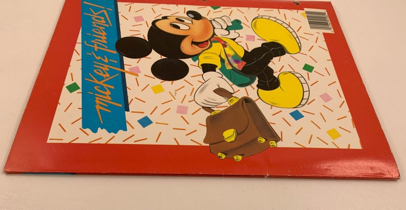 Vintage Walt Disney Mickey Mouse School Pocket Folder USA 1980's - Etsy