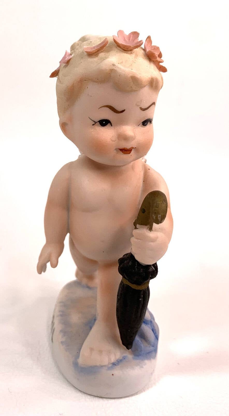 Vtg Lefton April Angel Umbrella Cherub Kewpie Figurine 1957 Hand ...