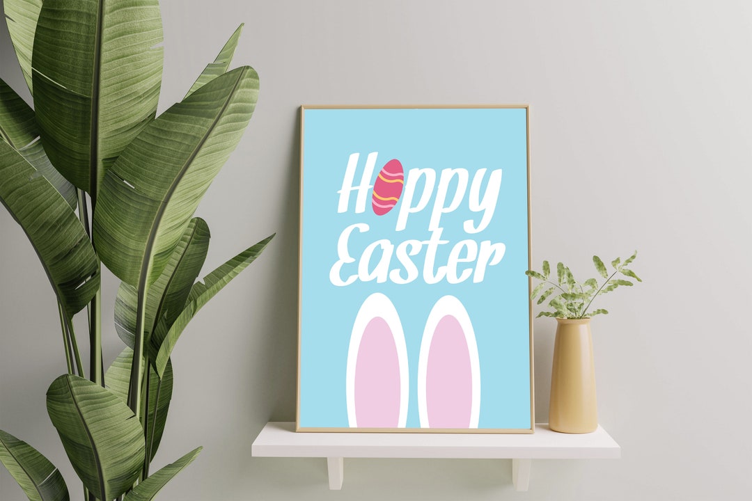 Easter Printable Happy Easter Poster Easter Poster Hoppy Easter Easter ...