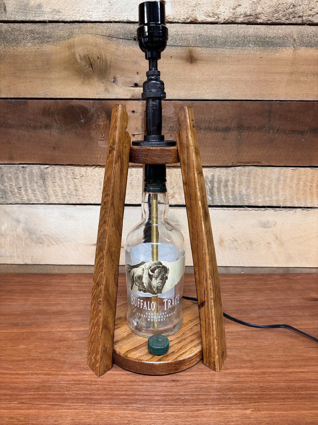 Buffalo Trace 1 L Bourbon Bottle Bourbon Barrel Stave Desk Table Lamp Etsy