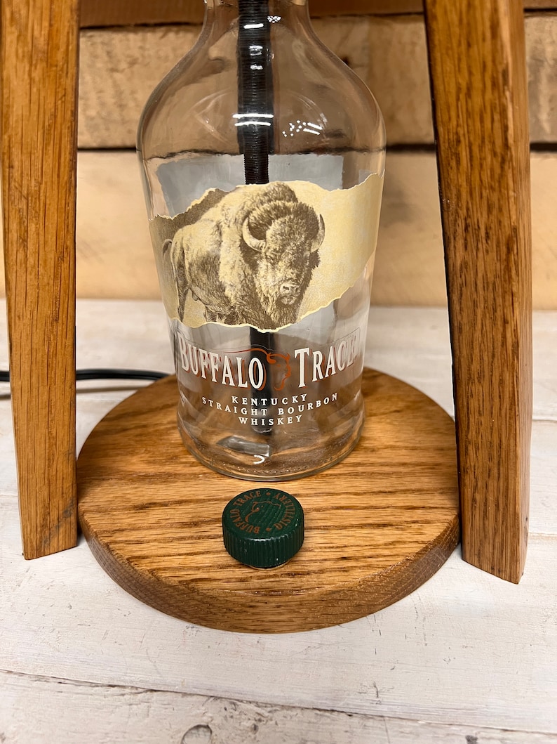 Barrel Stave and Buffalo Trace 750ml Bottle Desk/table Lamp - Etsy