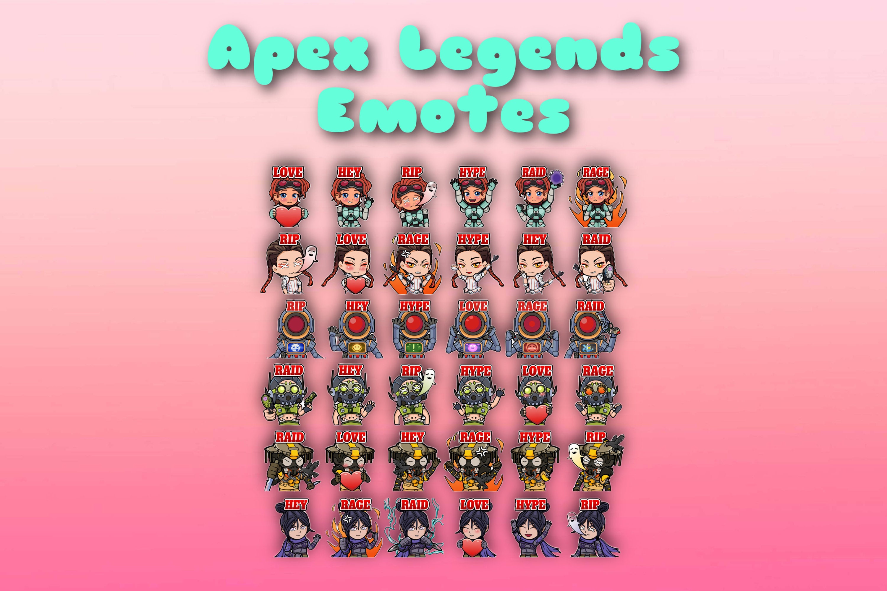 Apex Legends Chibi Emotes - Etsy