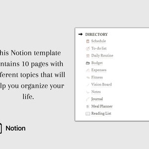 Minimalist Notion Template - Etsy