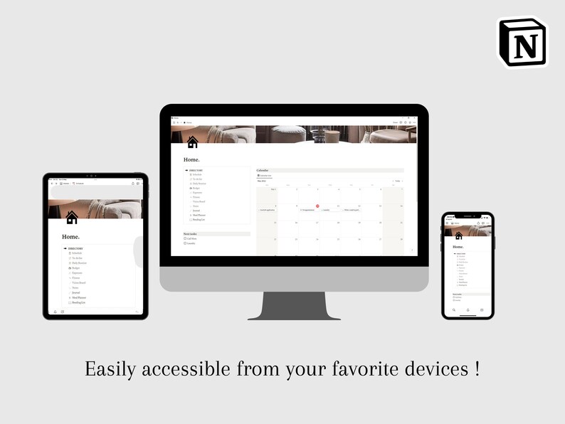 Minimalist Notion Template - Etsy