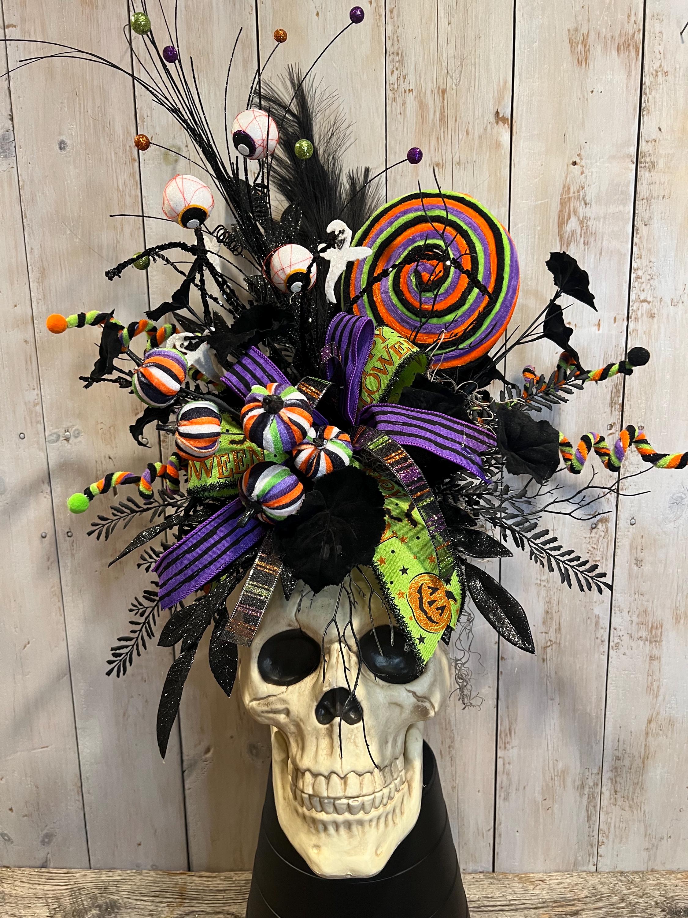 Skeleton Head Centerpiece, Skull Centerpiece, Skull Arrangement ...