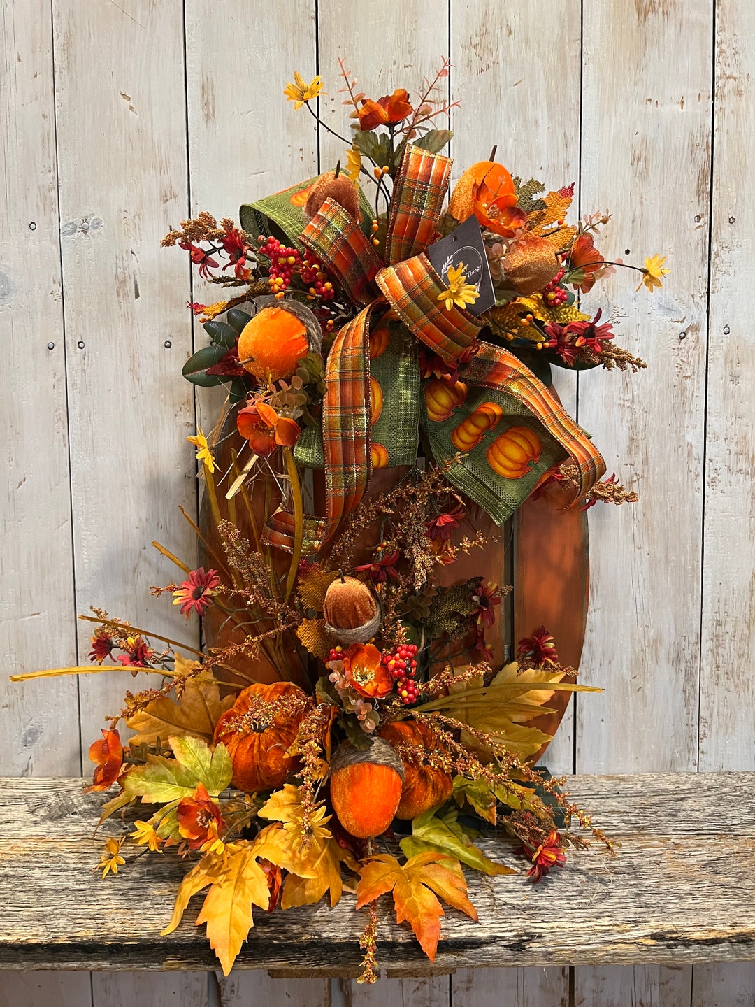 Fall Pumpkin Decor, Fall Decor, Wooden Pumpkin, Autumn Decor, Halloween ...