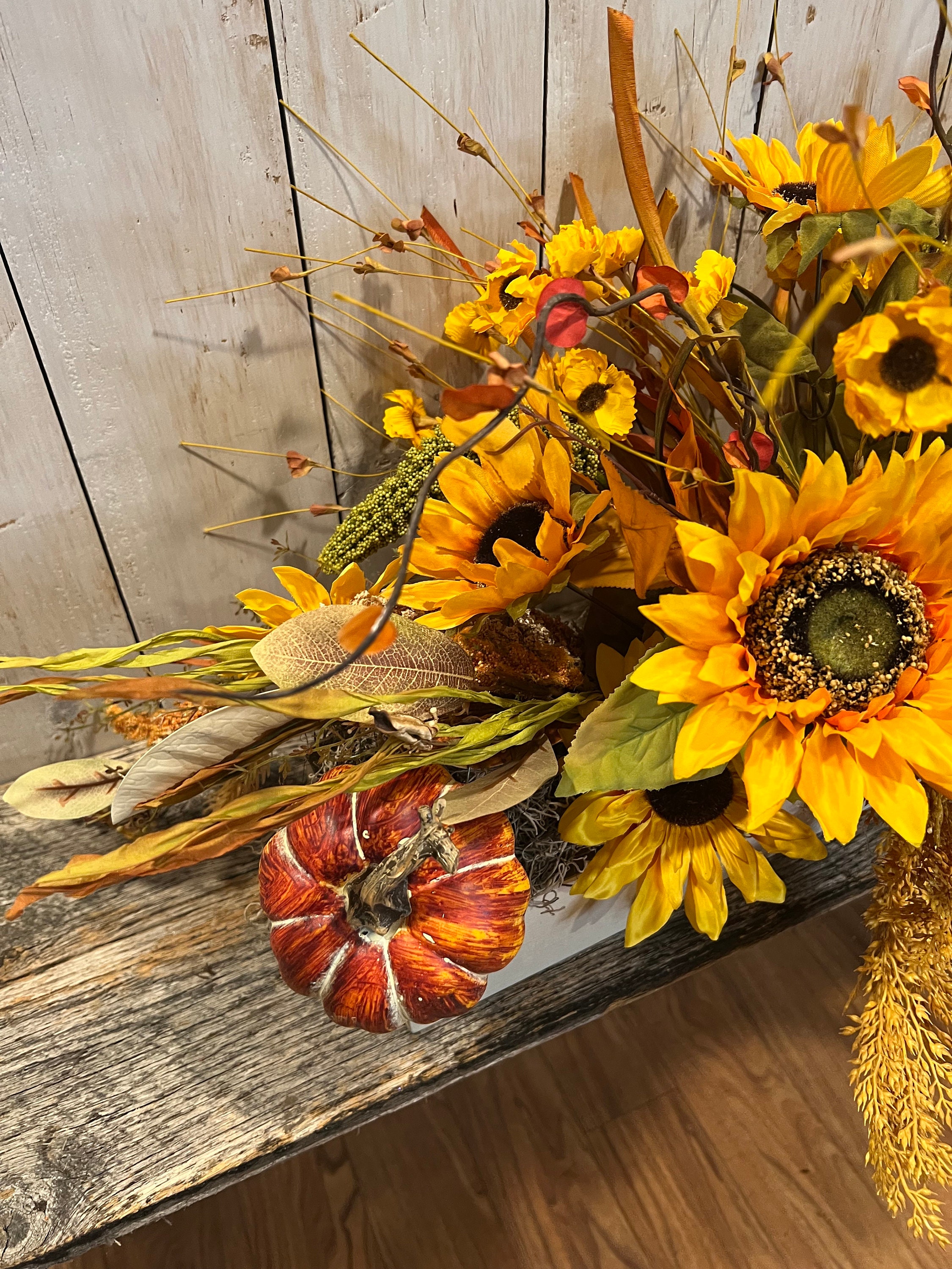 Fall Centerpiece, Sunflower Centerpiece, Fall Decor, Fall Table, Fall ...
