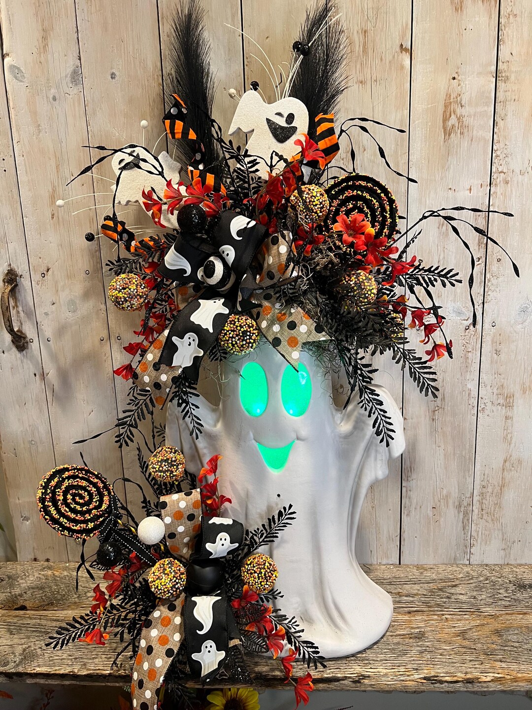 Ghost Centerpiece, Ghost Door Hanger, Halloween Door Hanger, Halloween ...