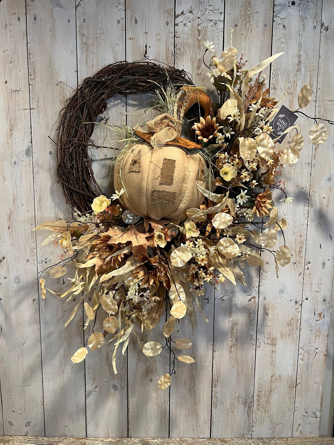 Primitive Halloween Wreath Primitive Wreath Pumpkin Wreath - Etsy