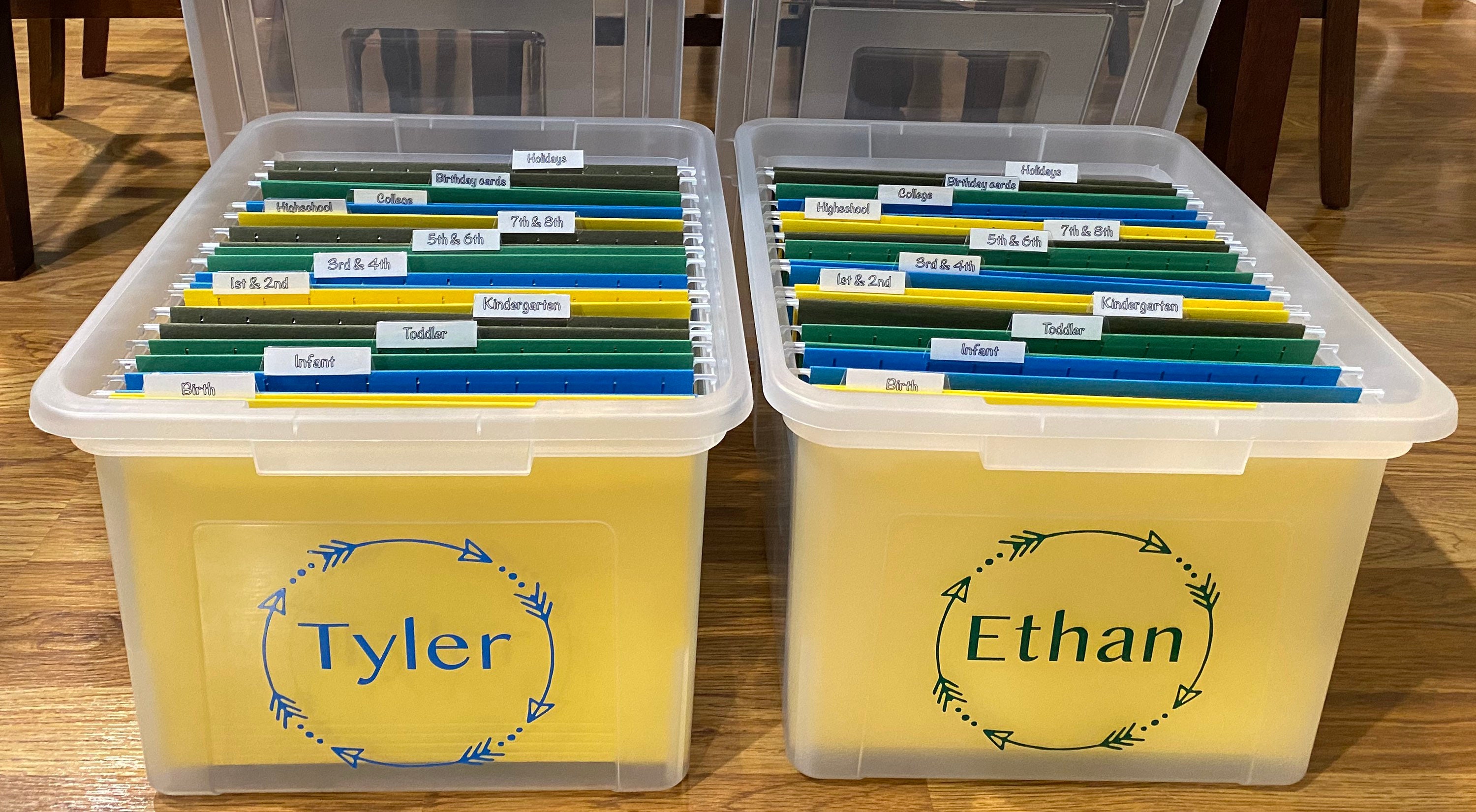 Personalized Milestone Bins, Personalized Bin, Unique Storage Bin ...