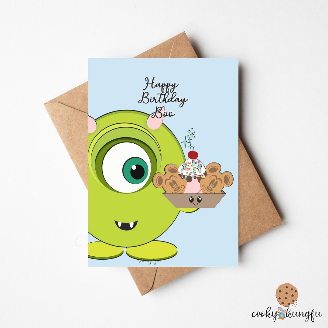 Monsters Inc Birthday Card, Happy Birthday, Happy Birthday Card ...