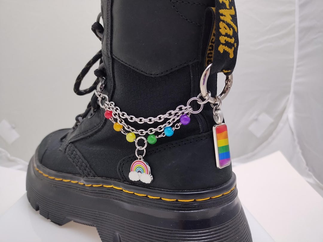 Rainbow Pride Boot Chain Pride Punk Rock Boot Accessories - Etsy