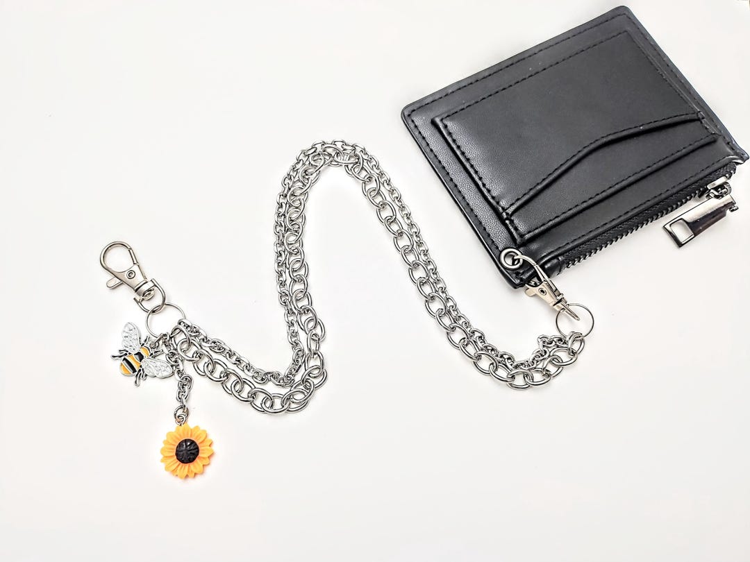 Sunflower Bee Wallet Chain Belt Loop Pant Chain 90s Fashion Double ...
