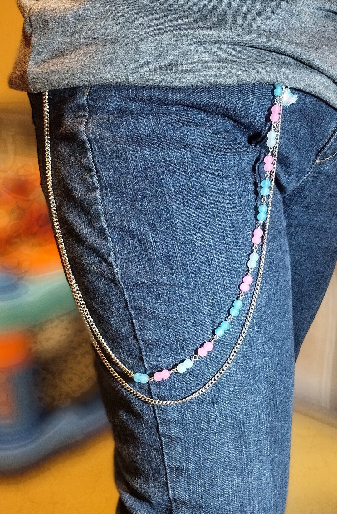 Transgender Pride Belt Loop Wallet Chains, 90's Fashion - Etsy