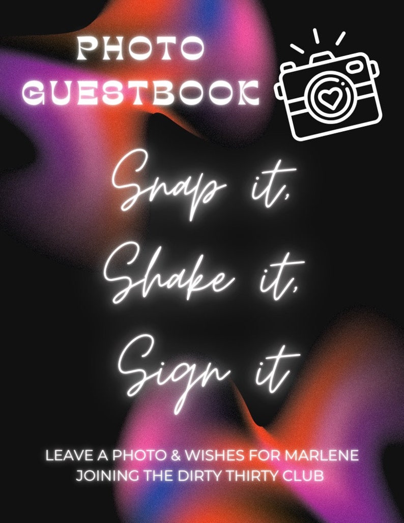 Customized Neon Polaroid Photobooth Sign - Etsy