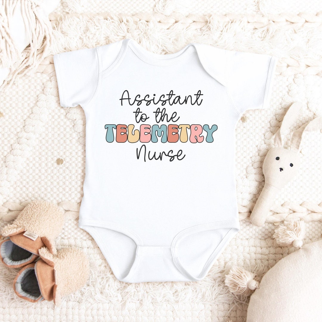 Telemetry Nurse Bodysuit, Cute Telemetry RN Baby Gift, Profession, Baby ...