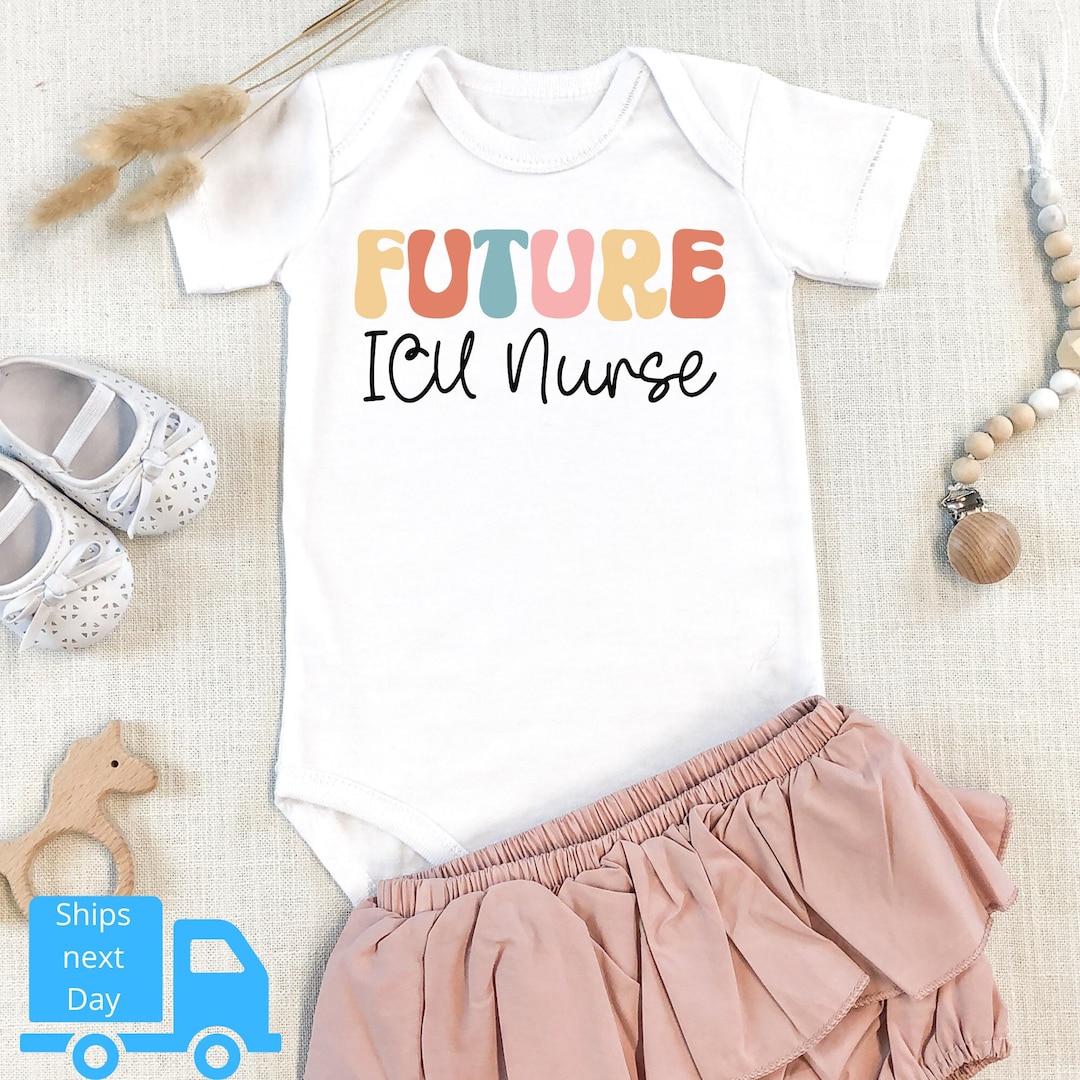 ICU Nurse Bodysuit, Cute ICU Nurse Baby Gift, Profession Bodysuit, Baby ...